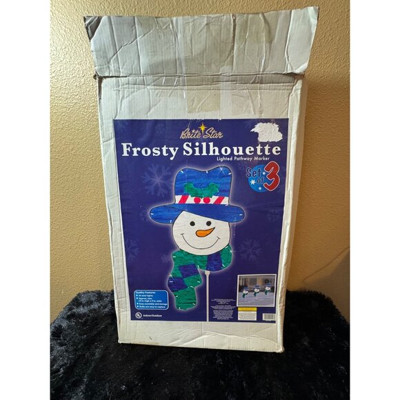 Brite Star | Holiday | Vintage Brite Star Frosty Silhouette Lighted ...